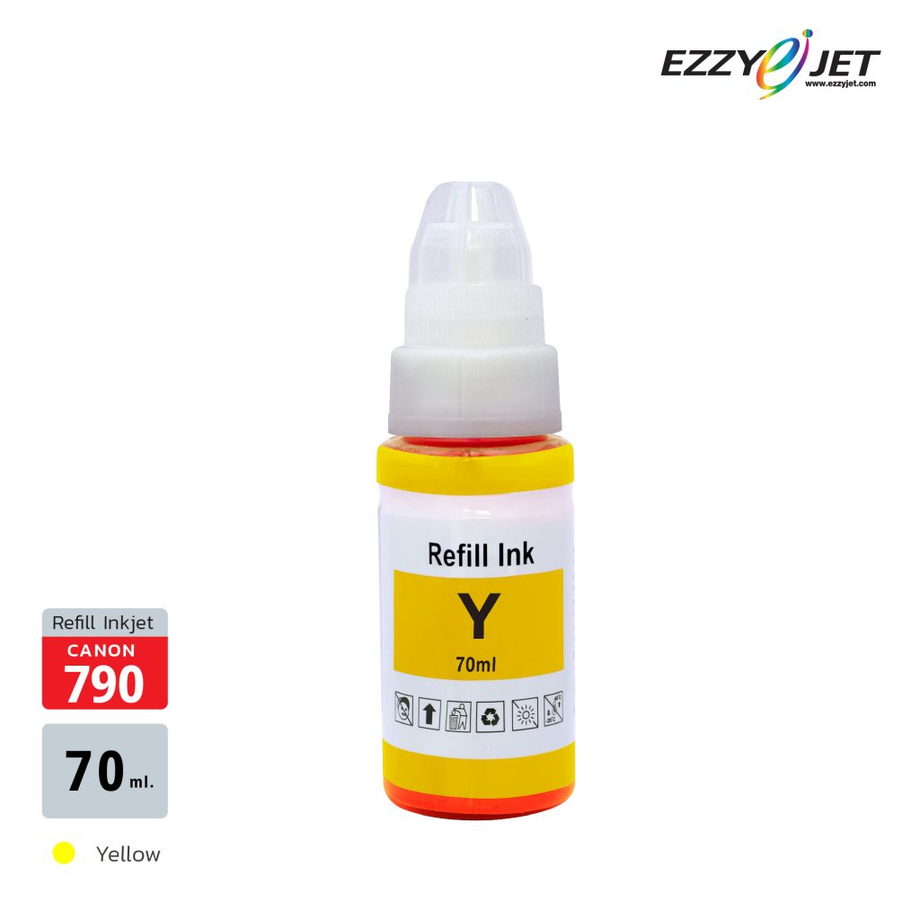 น้ำหมึกอิงค์เจ็ทชนิดเติม EZZYJET Premium Ink CANON 790 (สี YELLOW) ขนาด ...